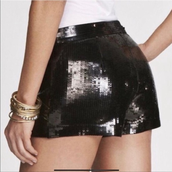 Express | Shorts | Express Black Sequin Festival Streetwear Shorts ...